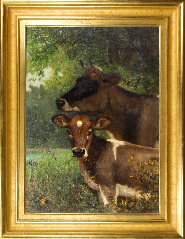 William Hahn | Untitled (Cow and Calf) (1875) | MutualArt