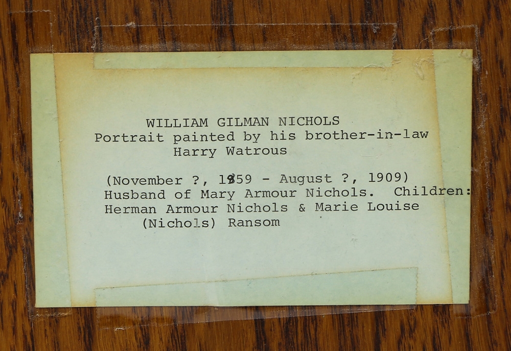 Harry Wilson Watrous | Portrait of William Gillman Nicholas | MutualArt