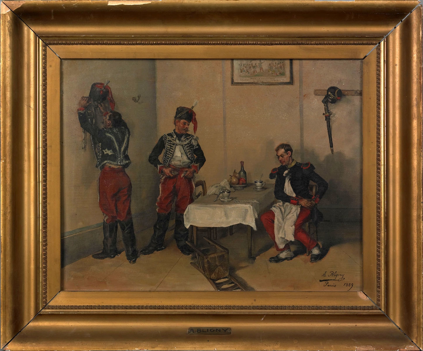 Albert Bligny | Tavern scene (1889) | MutualArt