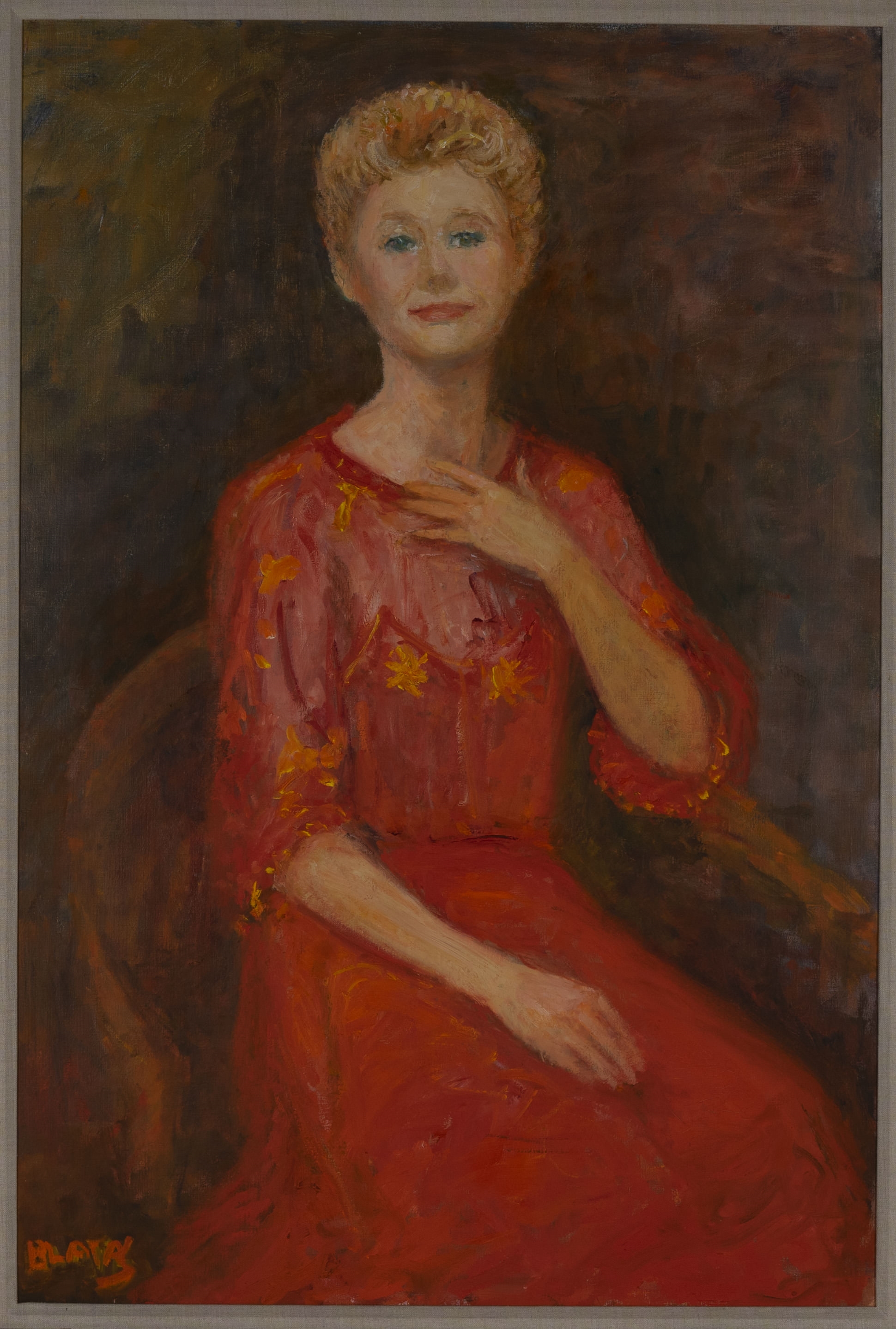 Arbit Blatas | Portrait of a woman in red | MutualArt