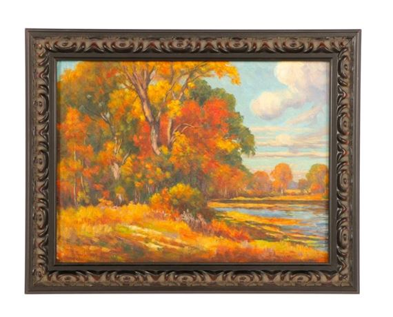 Arthur E. Ward | Scene on the Ten Mile Run, Attleboro, Ma | MutualArt