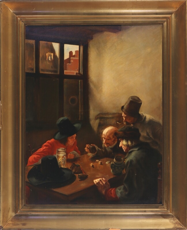 Claus Meyer | Taproom with men playing dice | MutualArt