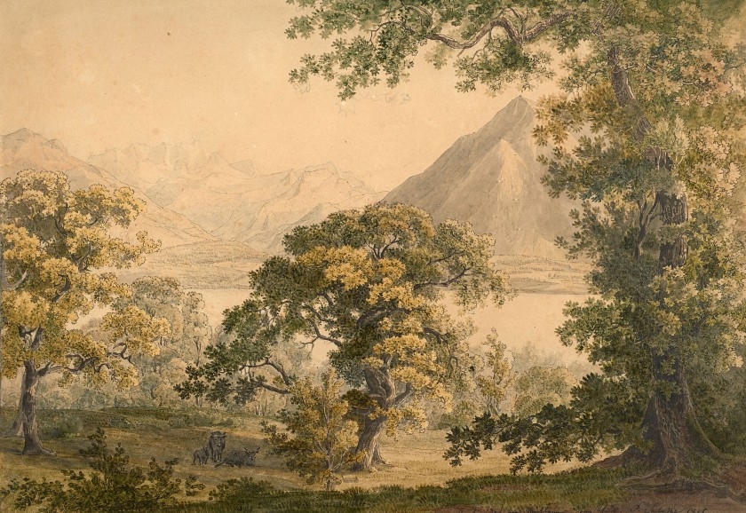 Friedrich Salathé | Vue d'un lac en Suisse (1815) | MutualArt