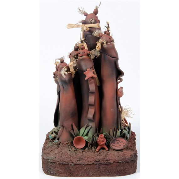 Elizabeth Abeyta | untitled, gathering of Mudheads | MutualArt