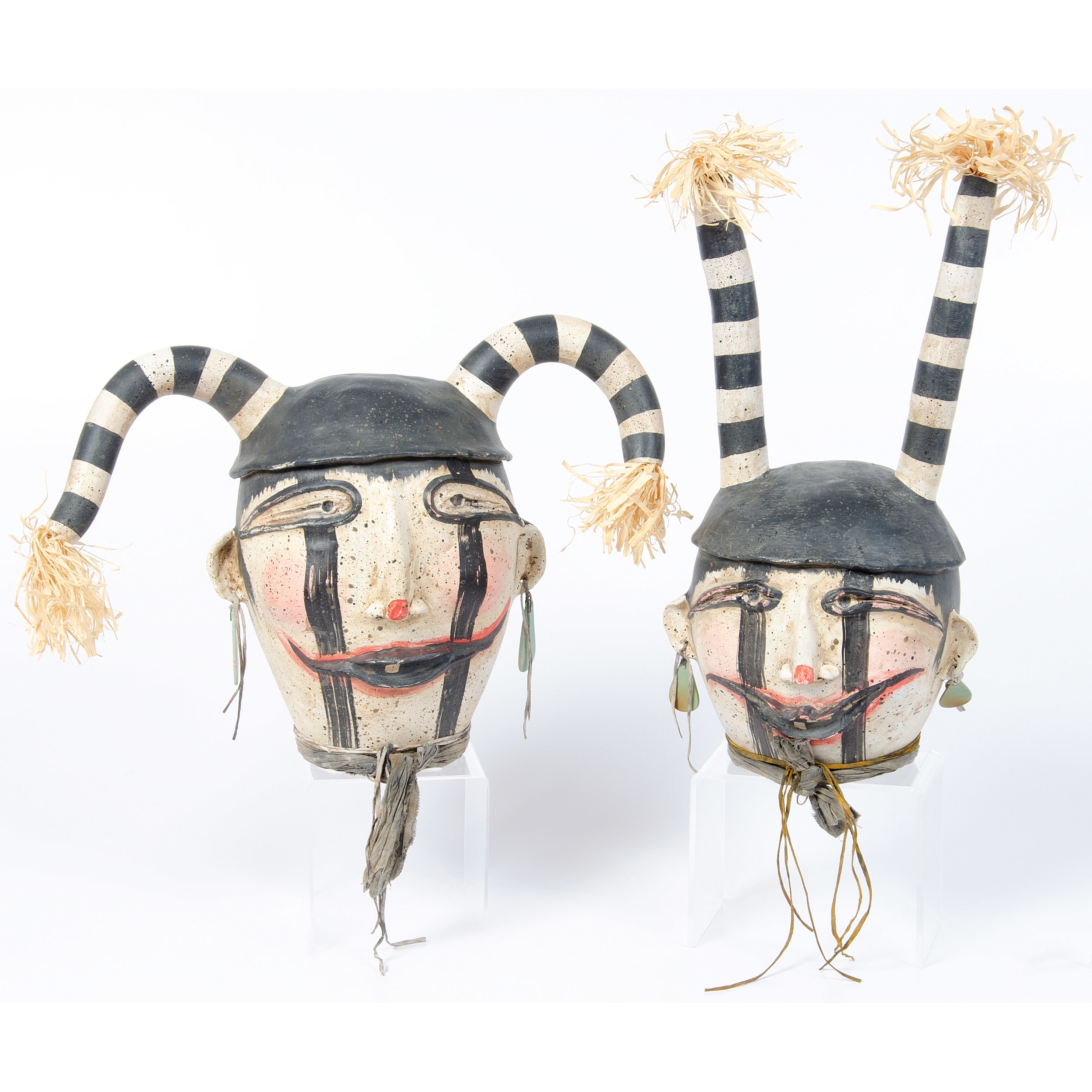 Robert Rivera | lot of 4, includes: Gourd Mudd Head; Gourd Mask Koshare ...