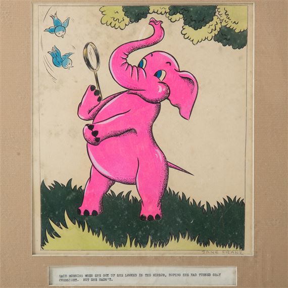 Jane Frank | Jane Frank. Eadie the Elephant Illustration Pair | MutualArt