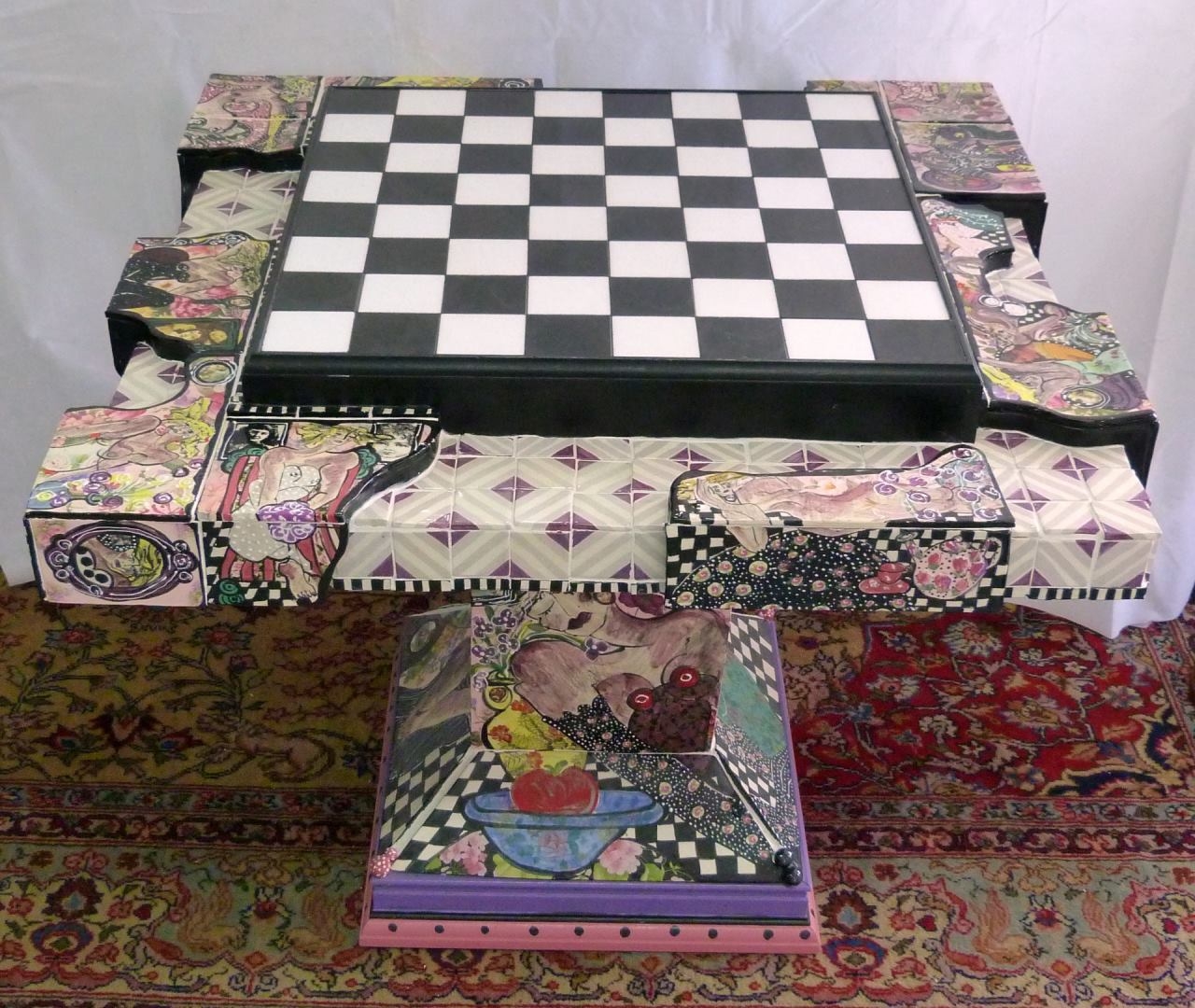 Laney Oxman | Hand painted ceramic table (1997) | MutualArt