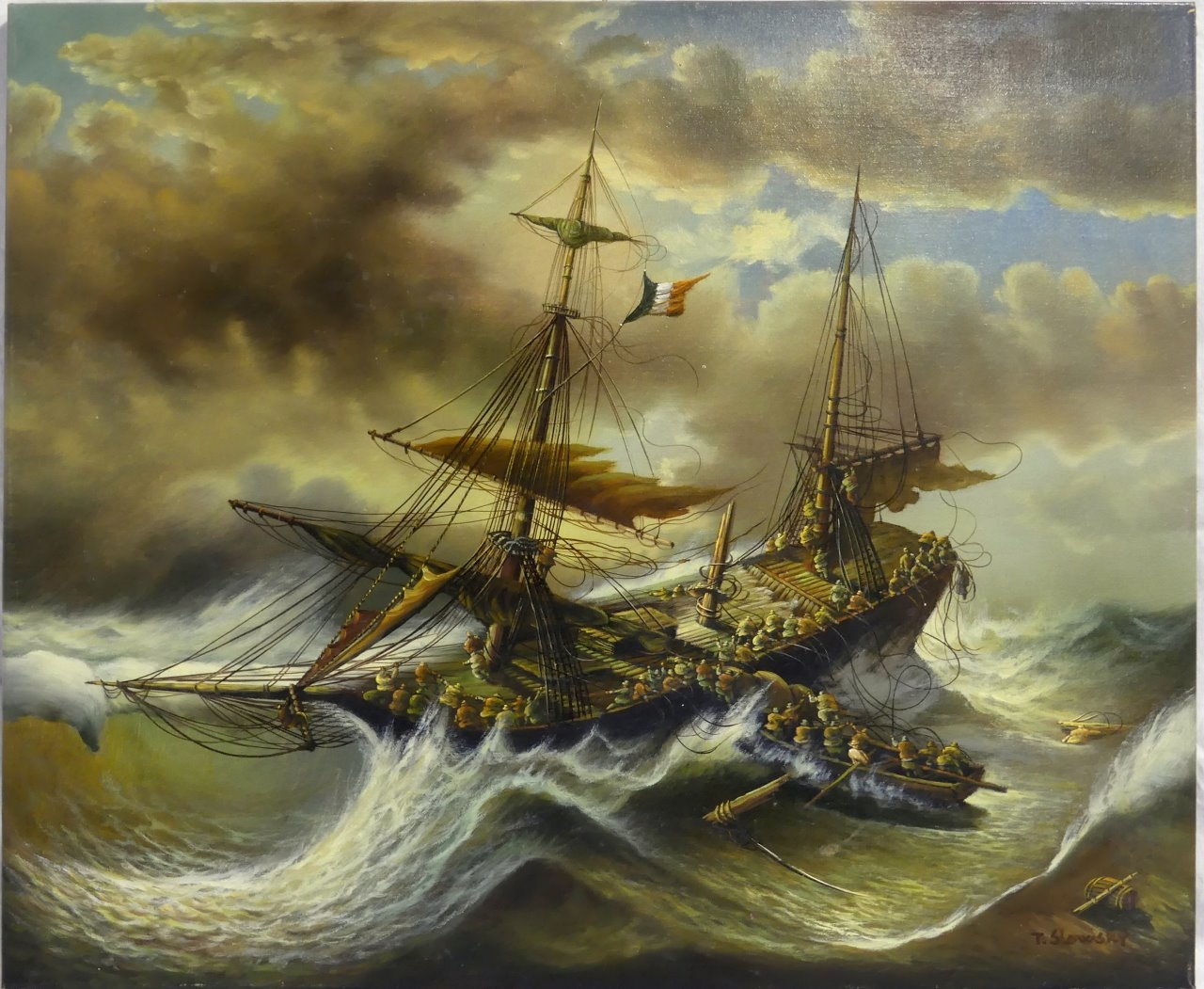 T. Slowsky | Merchant ship in distress | MutualArt