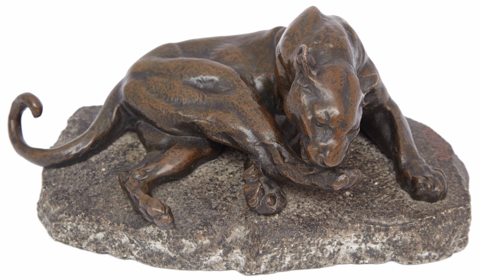 Charles Valton | Panthère se léchant | MutualArt