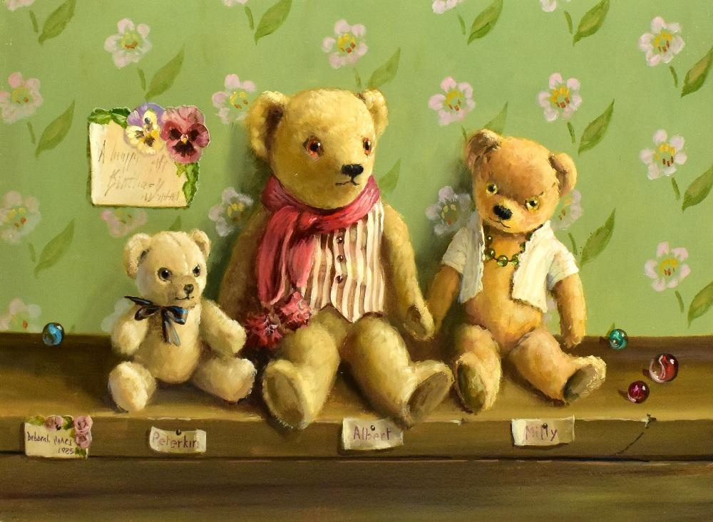 Deborah Jones | Study of three teddy bears (1985) | MutualArt