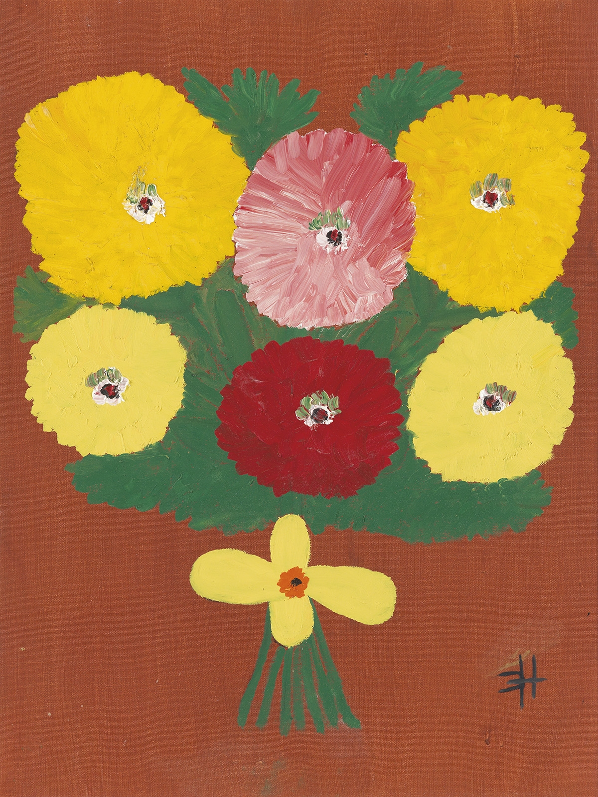 Clementine Hunter | Life on the backyard (1970s) | MutualArt
