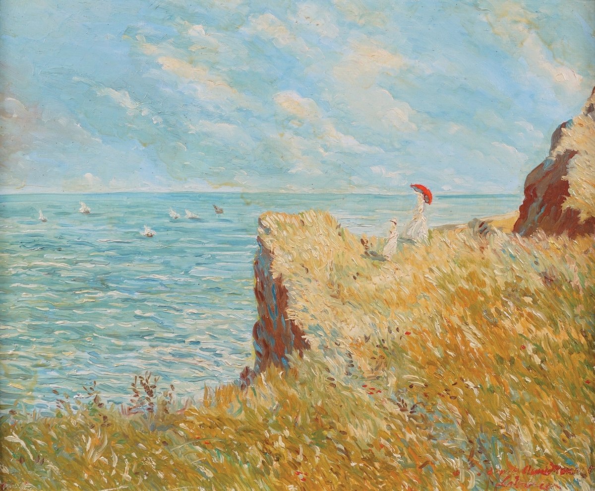 Claude Monet | Figures looking out to sea | MutualArt