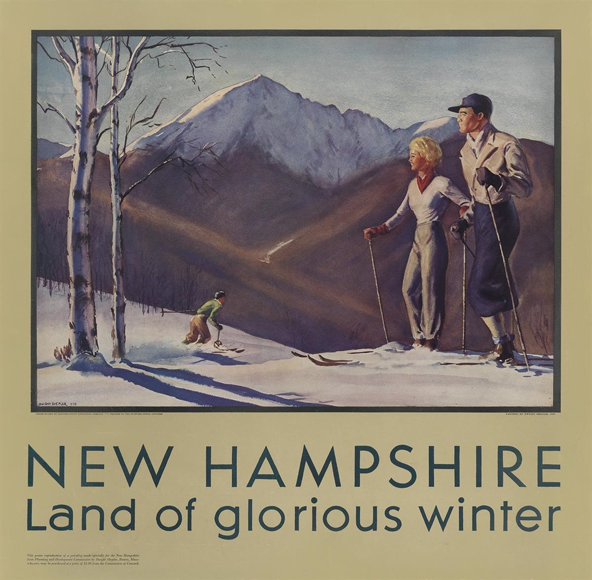 Dwight Shepler | NEW HAMPSHIRE / LAND OF GLORIOUS WINTER. . (1936 ...