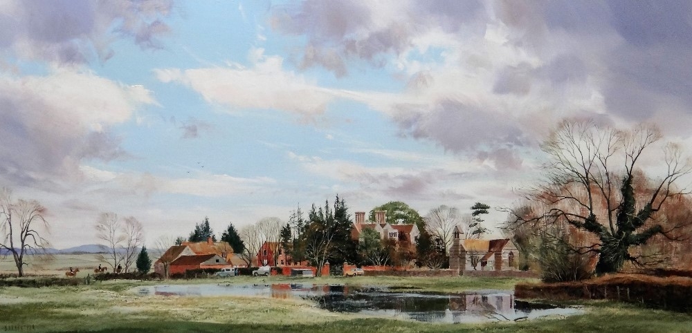 Michael D. Barnfather | Floodwater at Anderson near Blandford Forum ...