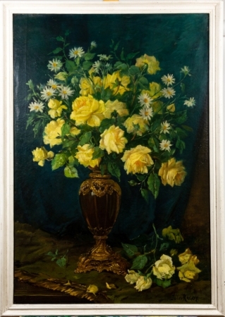 Jules Felix Ragot | Gelbe Rosen in einer Vase | MutualArt