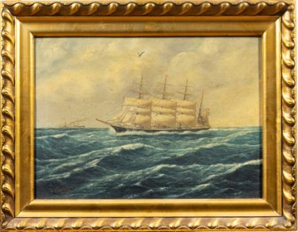 German School, 20th Century | Segelschiffe auf hohe See (1911) | MutualArt