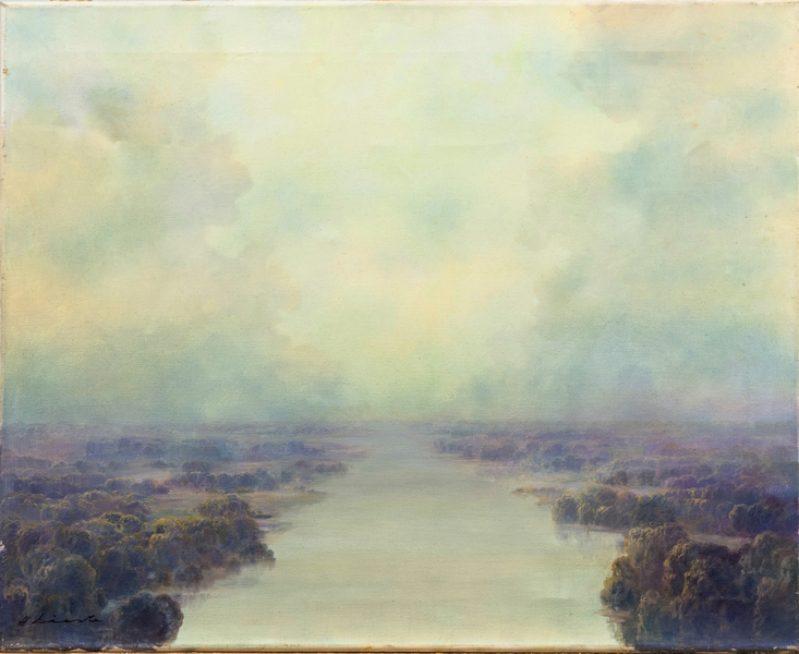 Hermann Dieste | Dunststimmung am Fluss | MutualArt