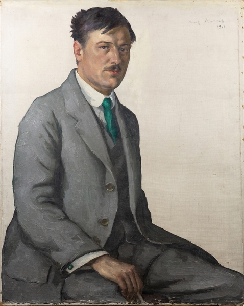 Hans Mathis | Sitzender Mann (1911) | MutualArt