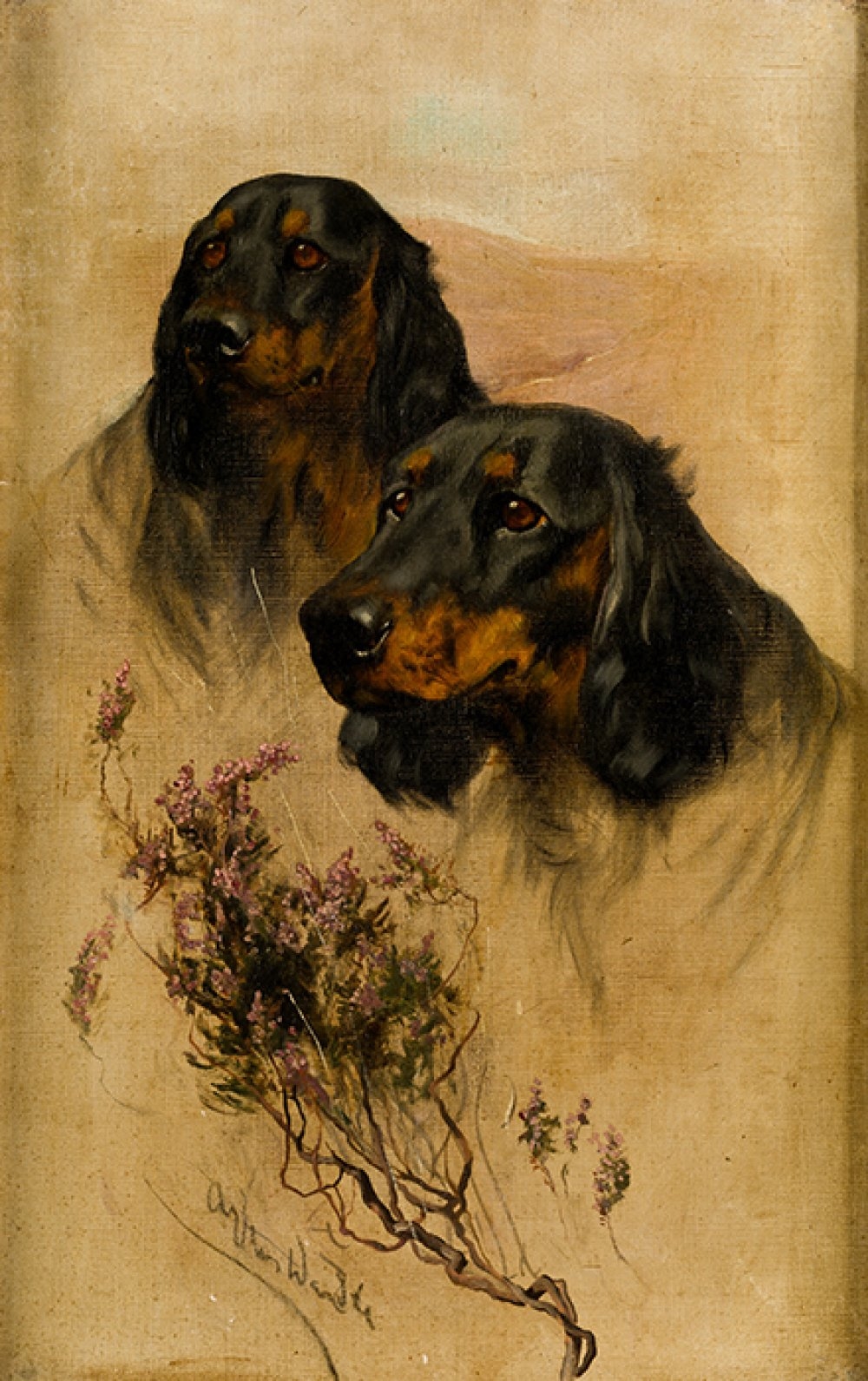 Arthur Wardle | Waiting for master, a wire coated fox terrier | MutualArt