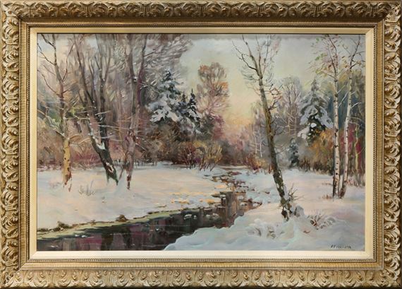 Frank P. Ferruzza | Untitled (Figures by a Bridge) | MutualArt