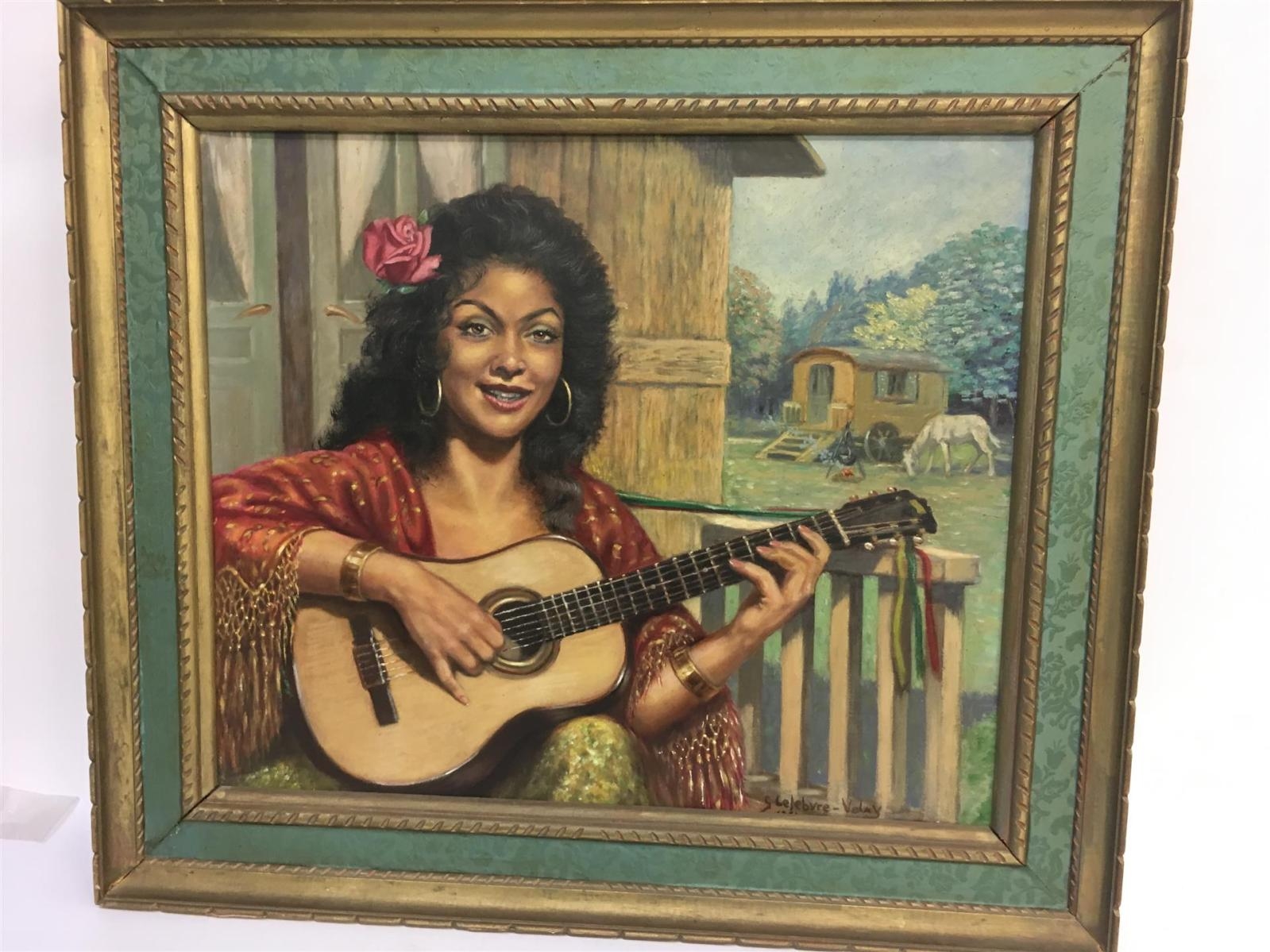 Charles George Lefebvre-Velay | Gitane à la guitare | MutualArt
