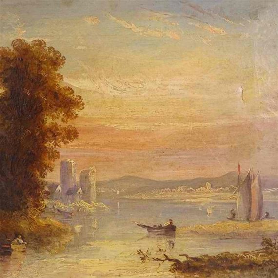 Joseph Mallord William Turner | Sunset Lake Scene | MutualArt