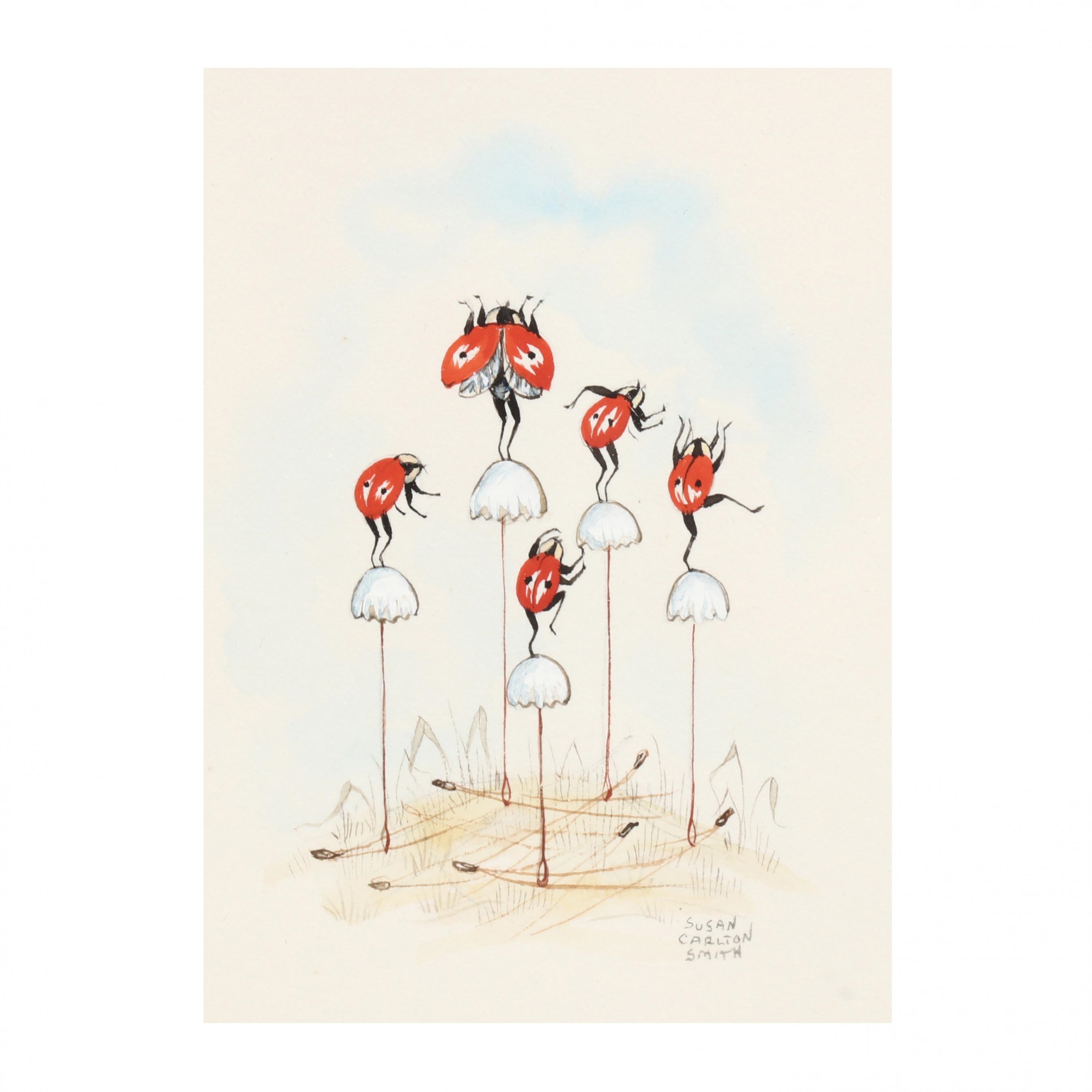 Susan Carlton Smith | Dancing Ladybugs Illustration | MutualArt
