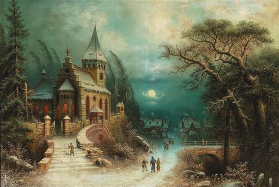 Albert Bredow | A Russian village in winter | MutualArt