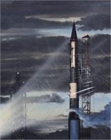 Mel Hunter | Rocket On Launch Pad | MutualArt