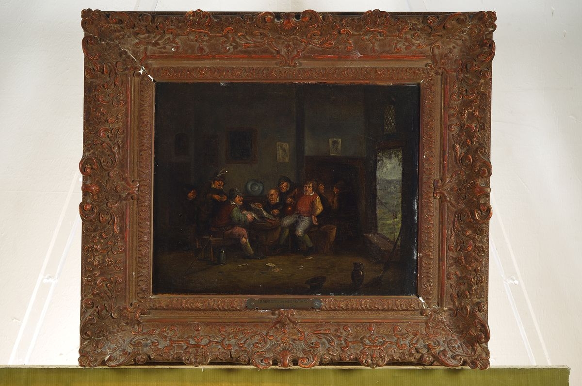 Monogrammist Ab | Interior with men playing cards in tavern (1680 ...