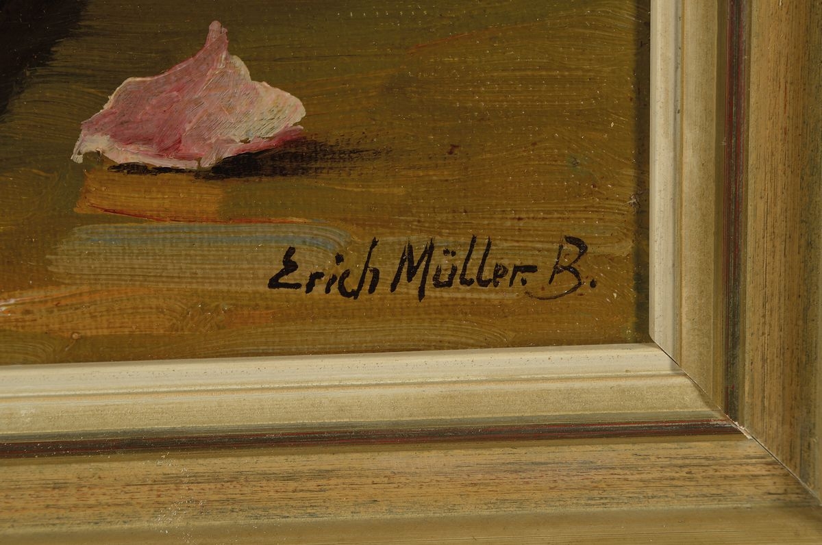 Erich Martin Müller | Still life with roses in glass vase | MutualArt