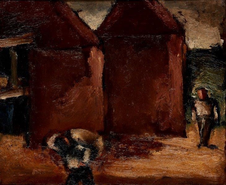 Josef Herman | Carrying The Sack (Circa 1965) | MutualArt