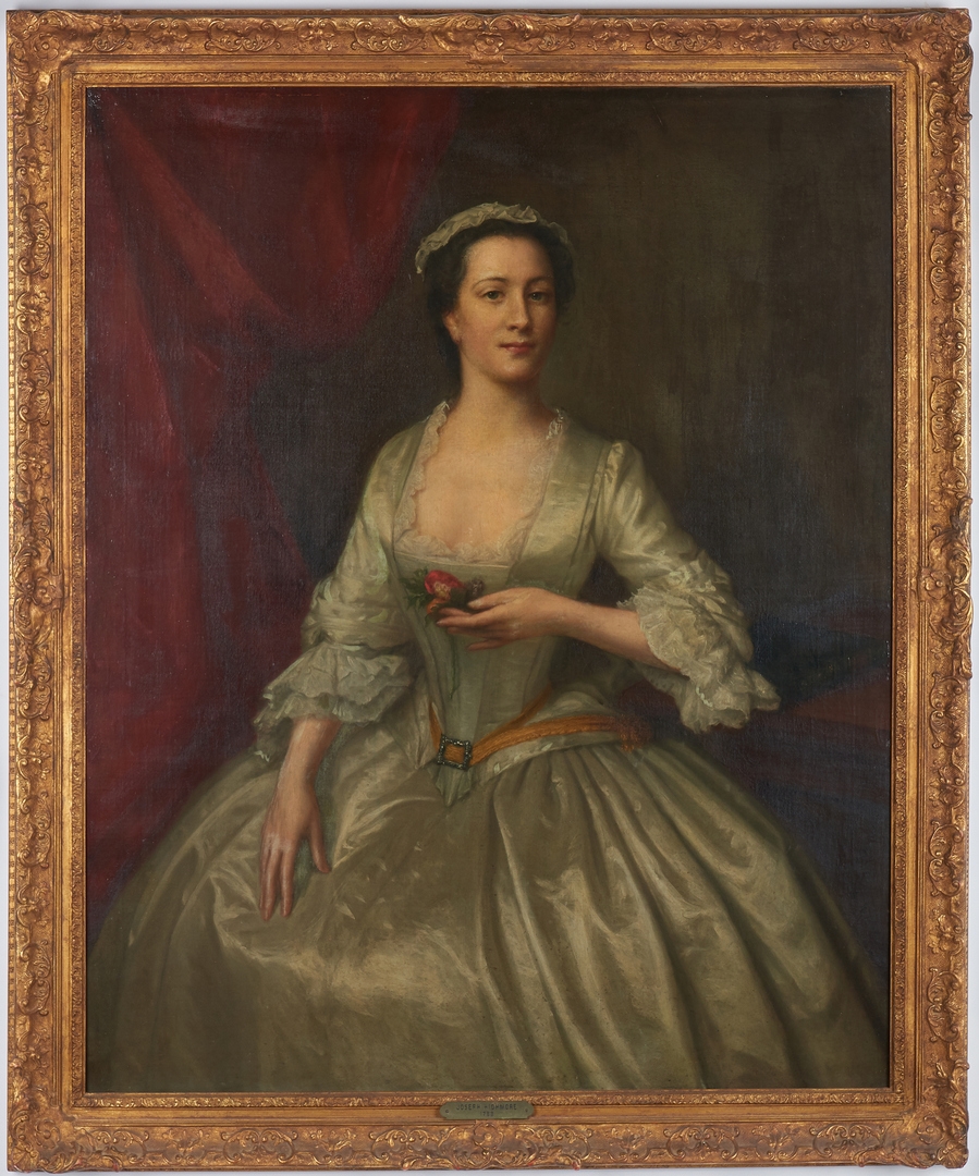 Joseph Highmore | Portrait of a lady holding an olive branch with a ...