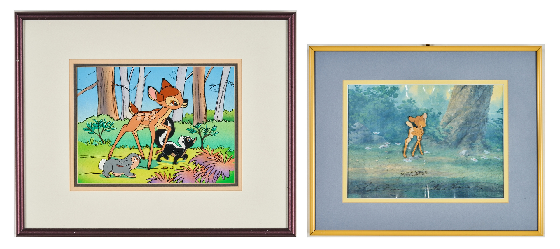 Walt Disney | 2 Disney Bambi Animation cels (Circa 1990s) | MutualArt