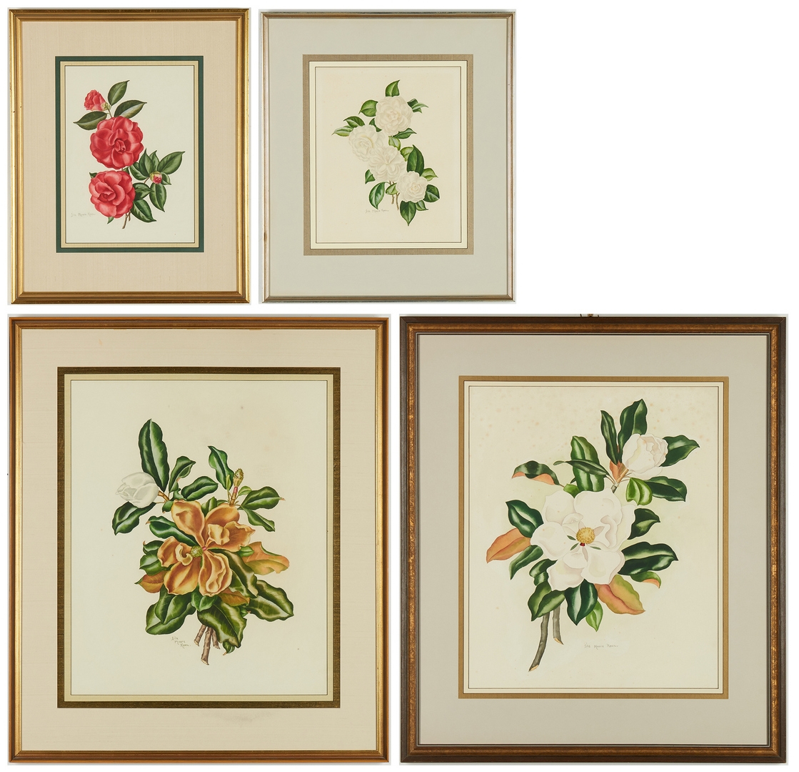 Lila Moore Keen | Four works: Paintings of flowers | MutualArt