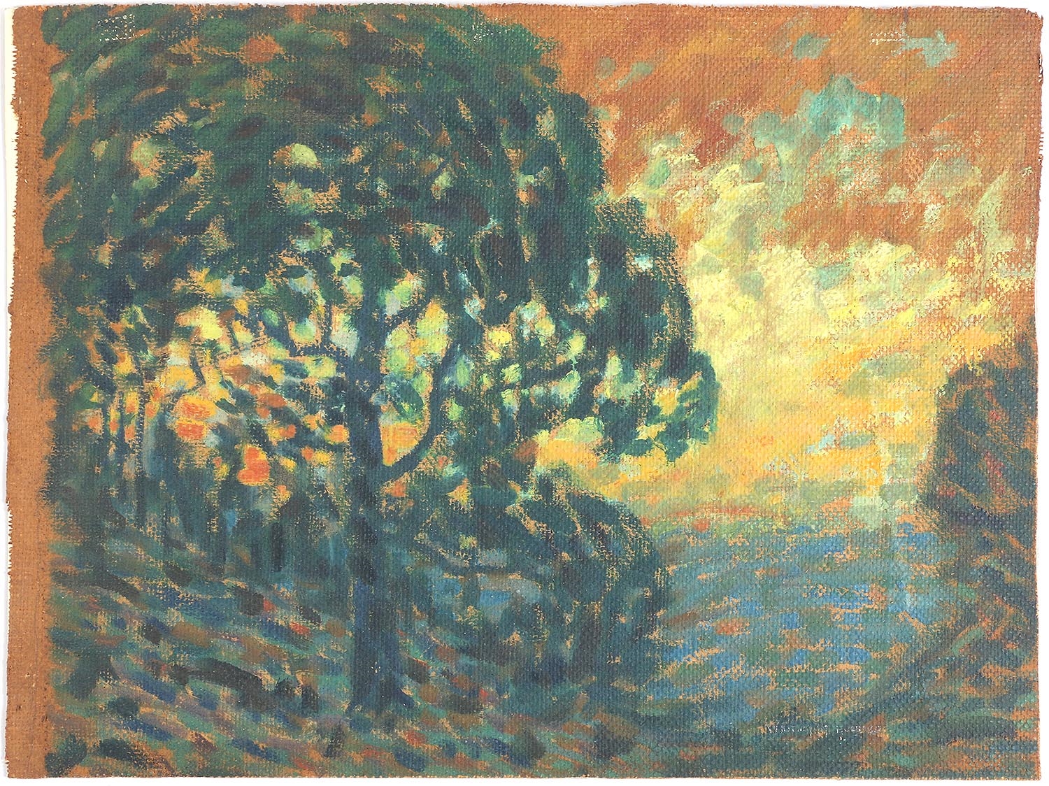 Whitney Hubbard | Sunset with trees | MutualArt