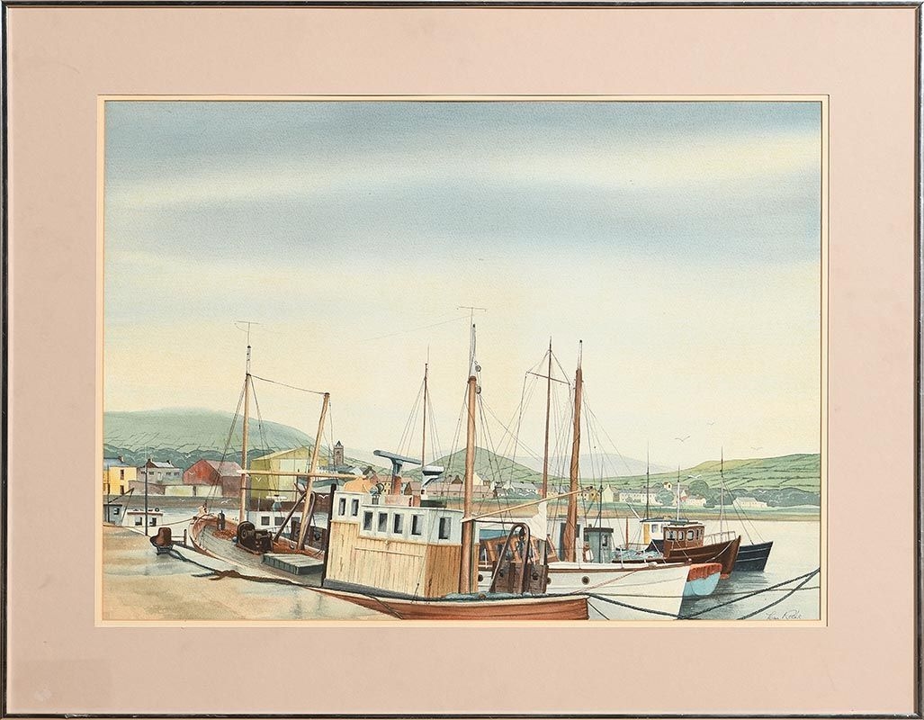 Tom Roche | Boats in the Harbour | MutualArt
