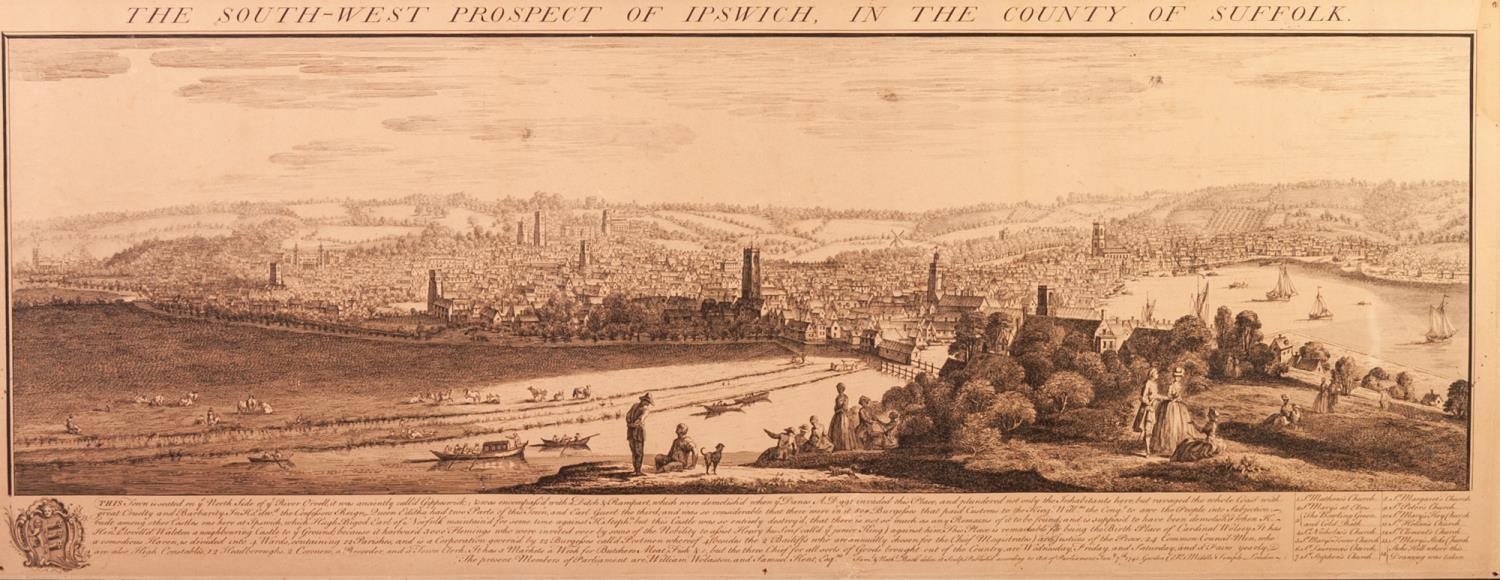 Samuel Buck | The South-West prospect of Ipswich, in the County of ...
