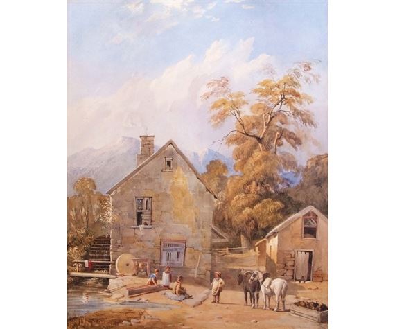 George Pyne | Gunofen Mill near Tavistock, Devon (1838) | MutualArt