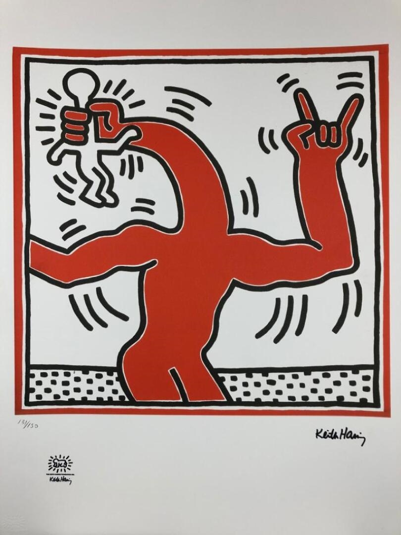 Keith Haring | Alien en rouge | MutualArt