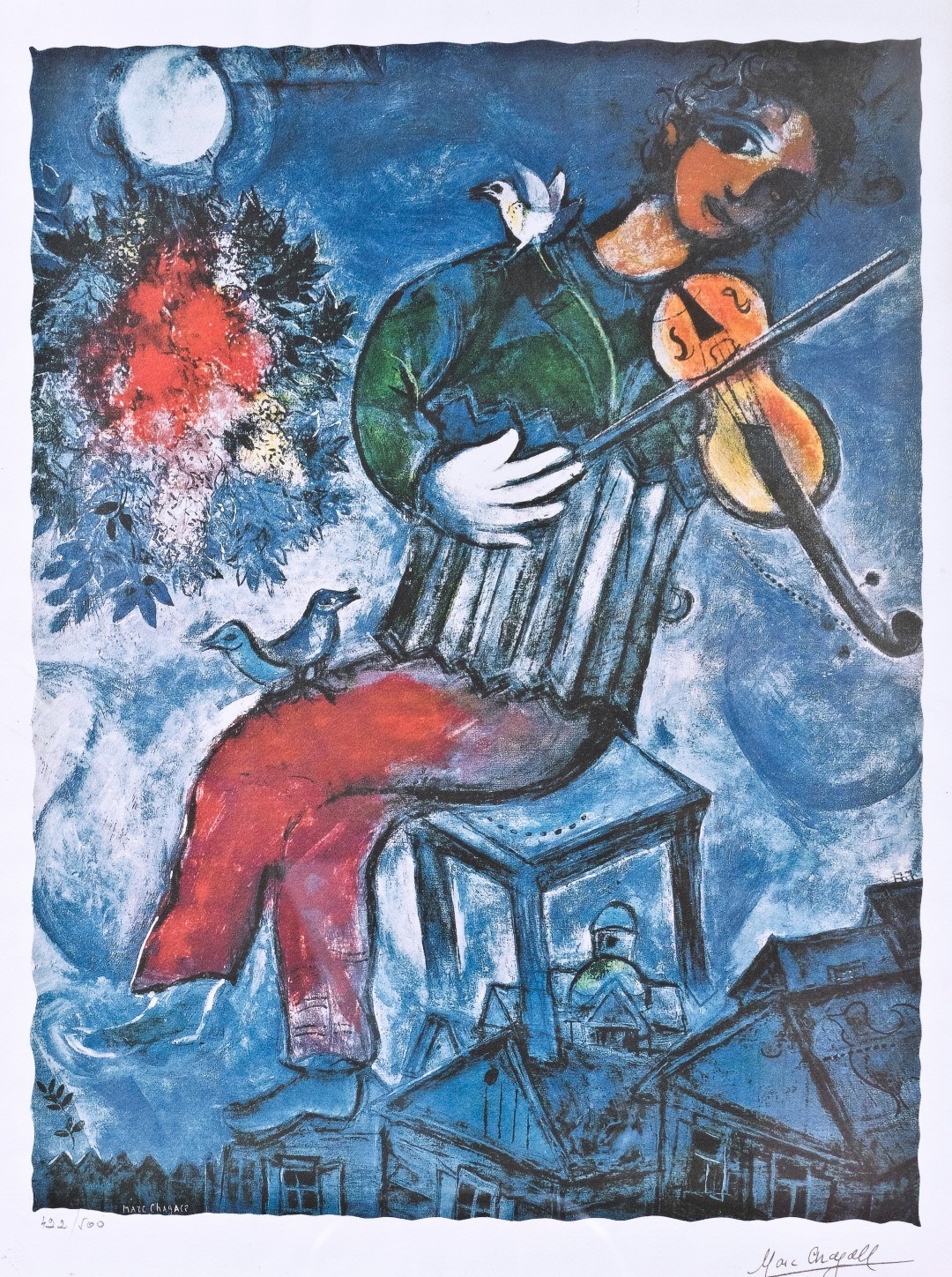 Marc Chagall | Musician on the Roof | MutualArt