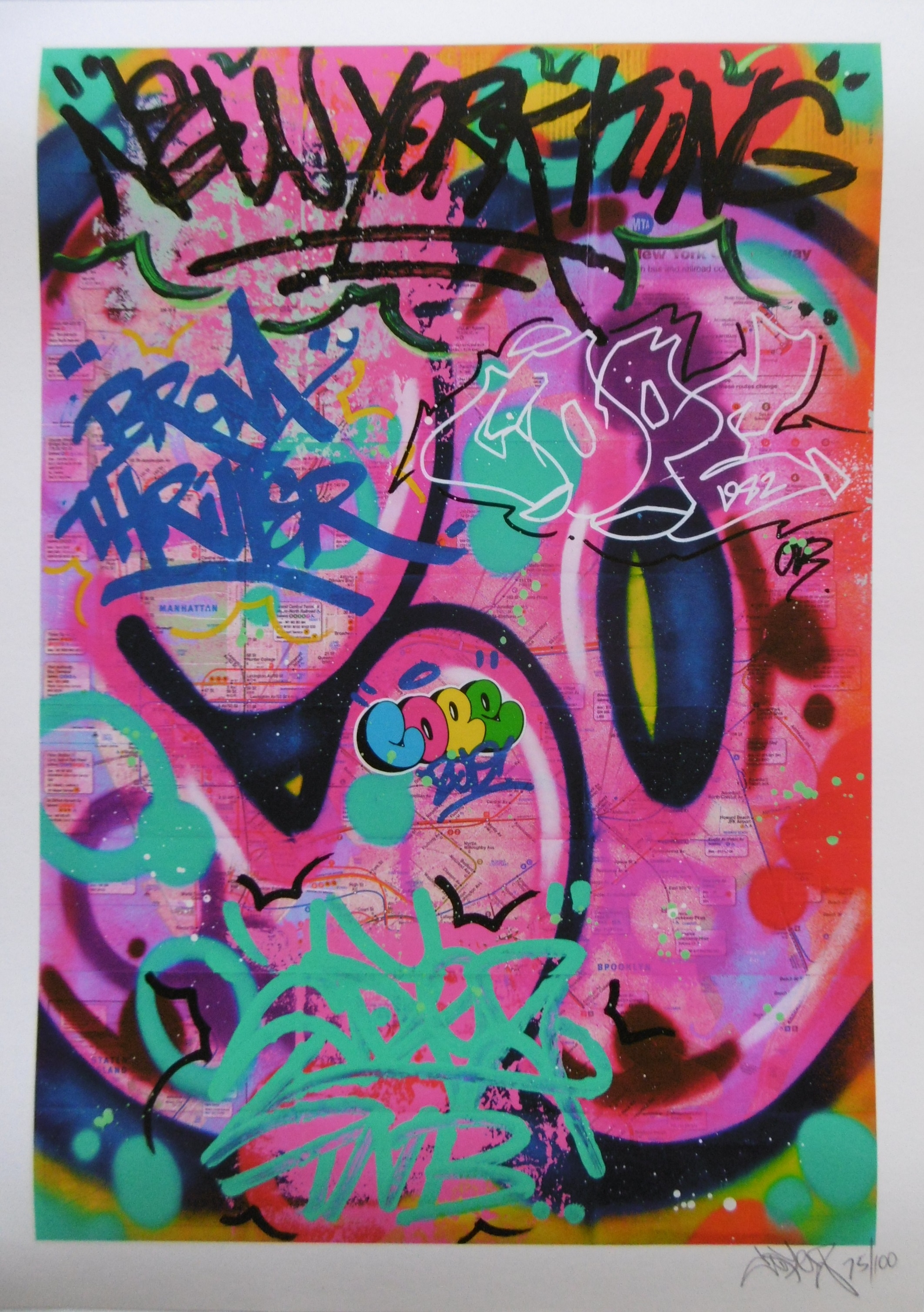 Cope2 | New York City Subway Map III (2019) | MutualArt