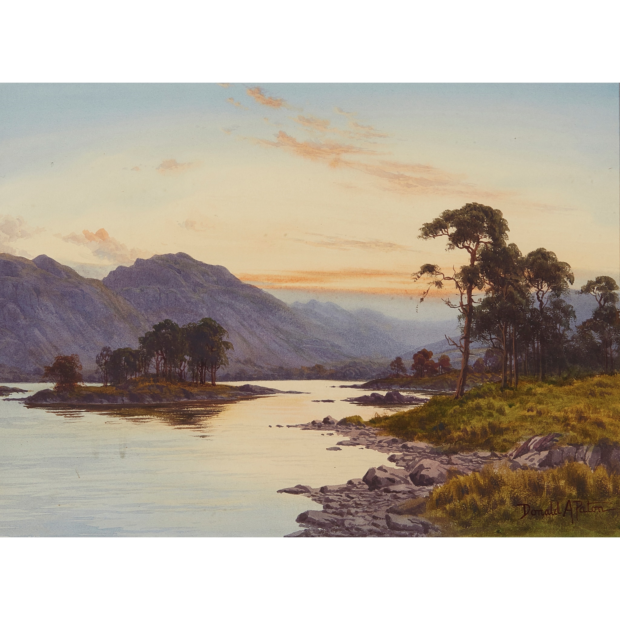 Edward Horace Thompson | EVENING ON LOCH ASSYNT, SUTHERLAND | MutualArt