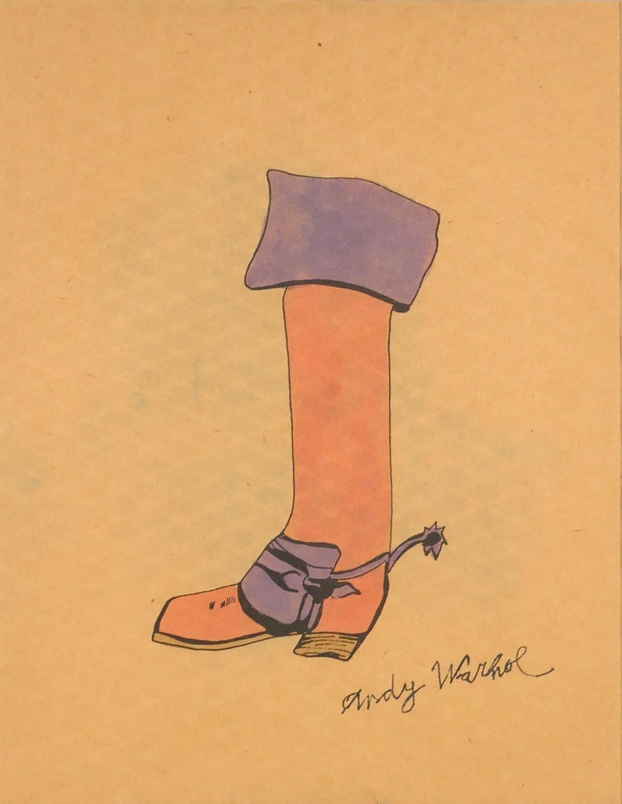 Andy Warhol | Print of Cowboy Boot (1955) | MutualArt