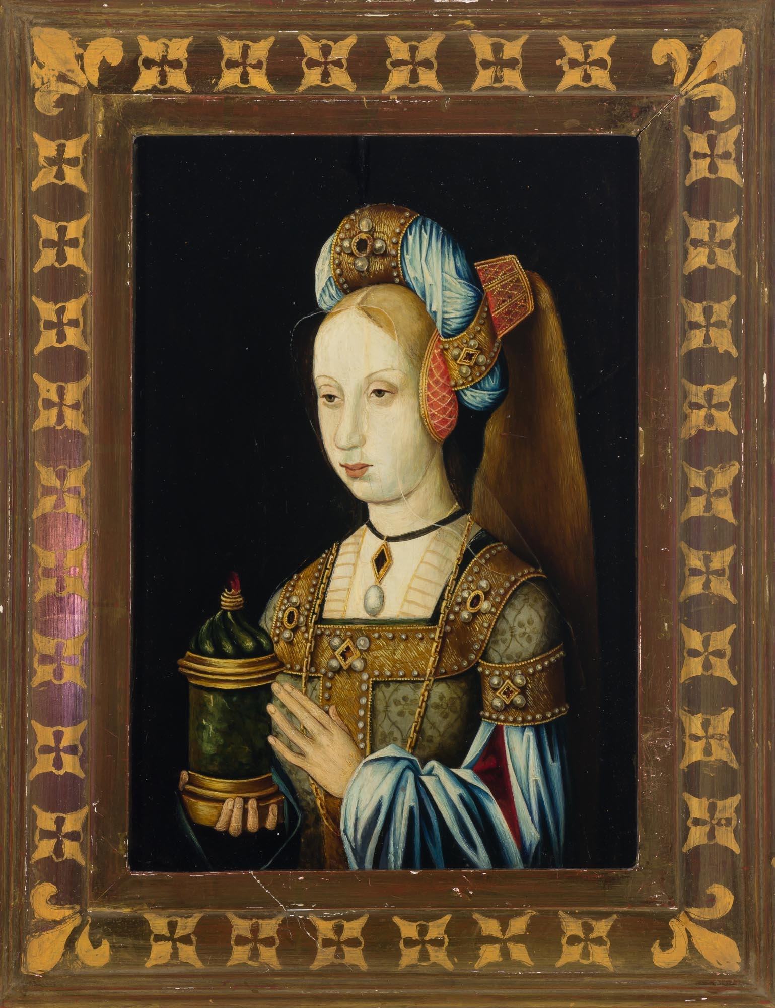 Master of the Magdalen Legend | Mary Magdalene Holding an Oil Jar ...