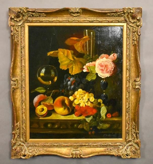 P. Gallinard | Still life of fruits and flowers | MutualArt