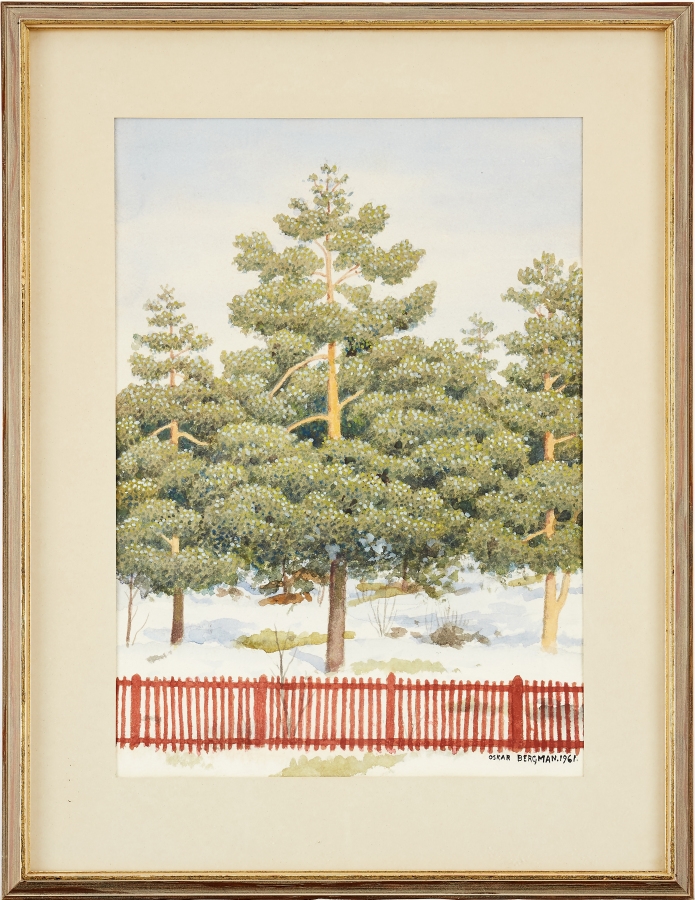 Oskar Bergman | Birch trees and flowering anemones | MutualArt