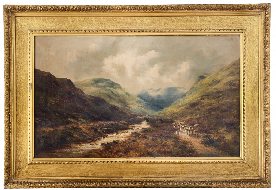 Samuel John Barnes | Får i skotska höglandet | MutualArt