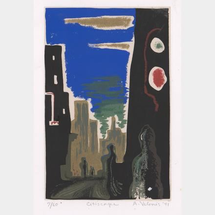 Anthony Velonis | Cityscape (1941) | MutualArt