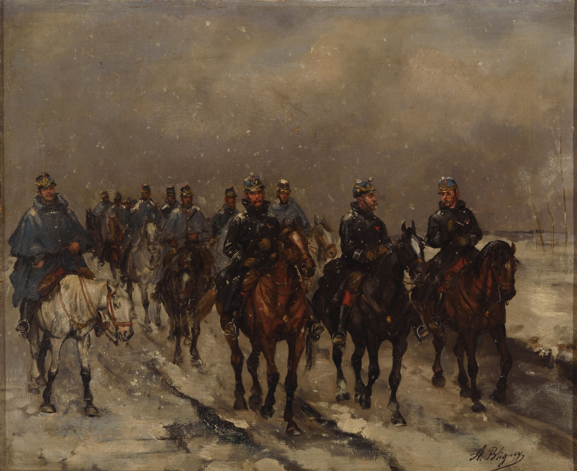 Albert Bligny | Soldados a caballo | MutualArt